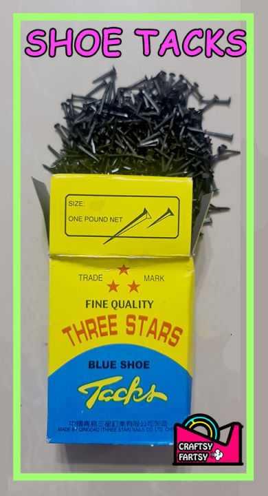 (PER BOX) Shoe Tacks/ Pakong Bakya/ Three Stars Shoe Tacks 1/2