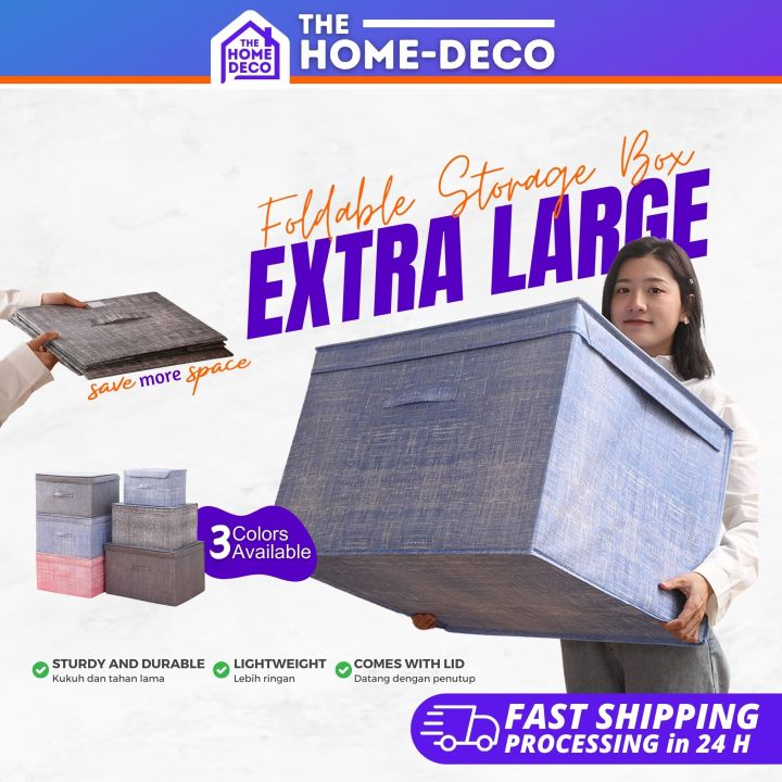 Large House Organizer Foldable Fabric Storage Box 30 / 60 / 72 / 120 ...