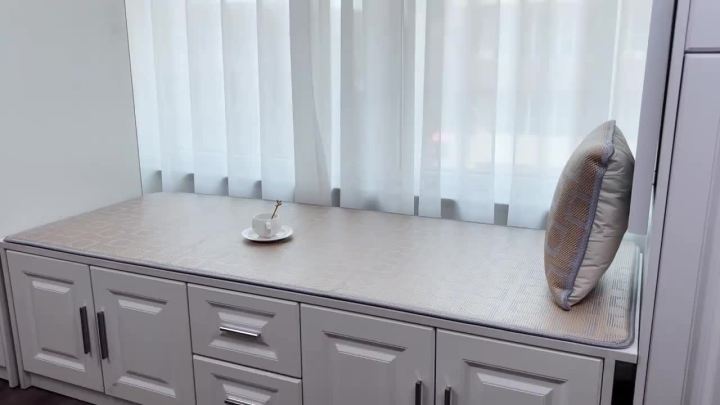 Bay window mat ice rattan silk window sill mat Japanese style tatami ...