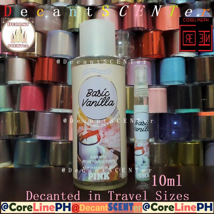 Basic Vanilla - PINK Body Mist in Travel Size 10ml | Lazada PH