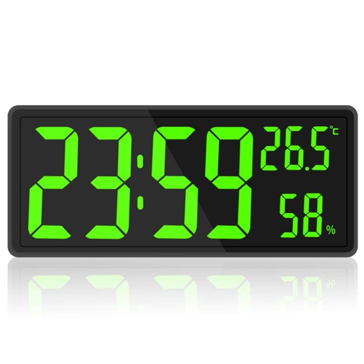 LED Digital Wall Clock, Large Digits Display,Indoor Temperature ...
