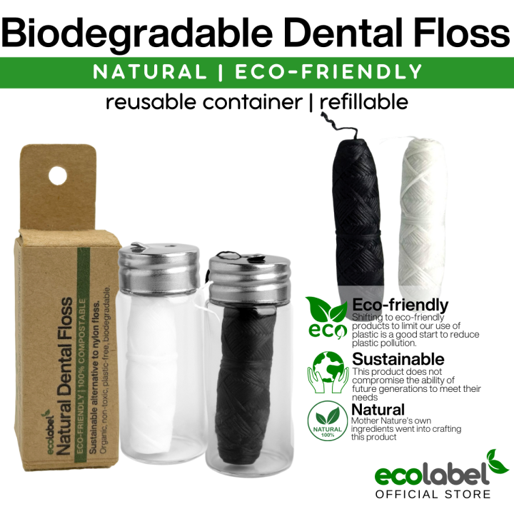 Eco-friendly Biodegradable Dental Floss teeth oral care 100% ...