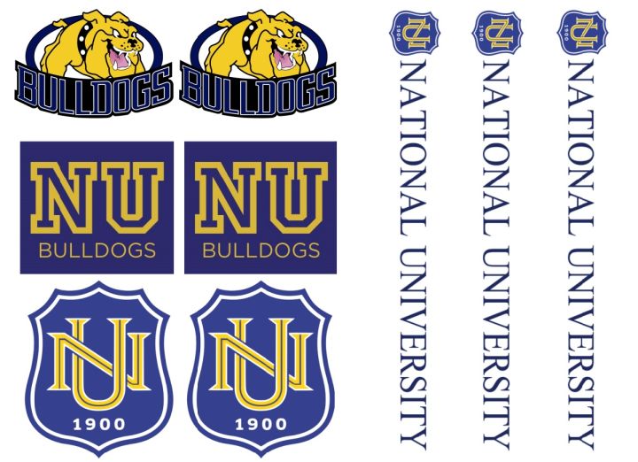 NU Bulldogs Sticker Package 9 Pieces, National University Car Sticker ...