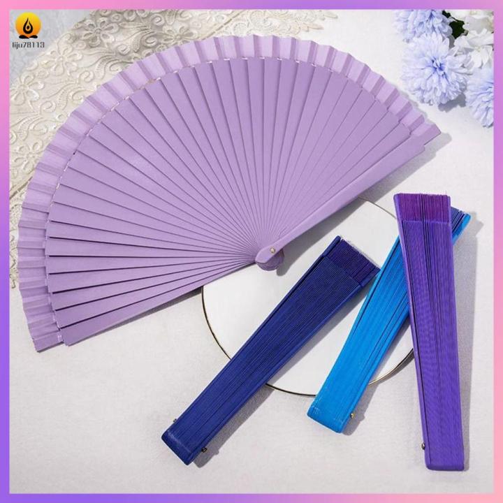 LIJU78113 Hand Held Chinese Style Folding Fan Wood Folding Fans Wooden ...