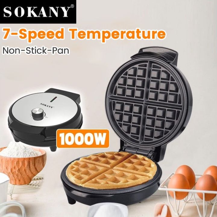 SOKANY Waffle Maker Bread Maker Electric Waffle Pan 7-speed temperature ...