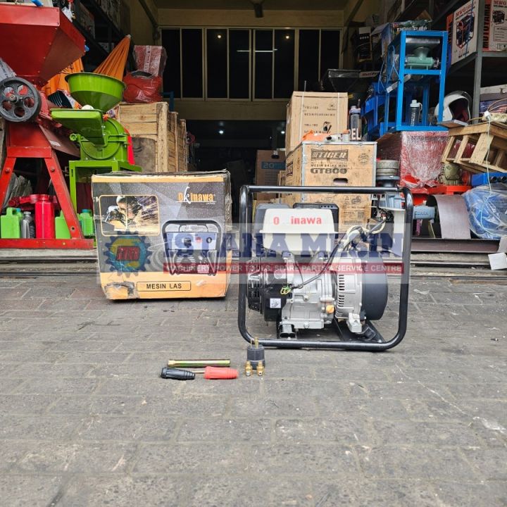 MESIN GENERATOR LAS BENSIN AC DC 300A OKINAWA OGW 300A KAWAT LAS LB52U ...