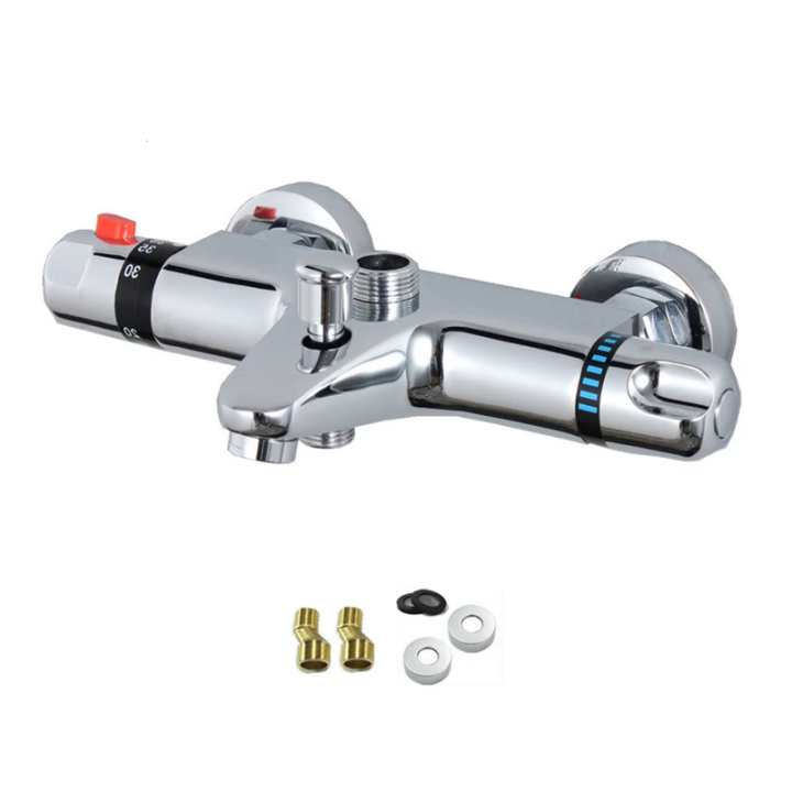 2 Handle Thermostatic Shower Valves Trim Wall Mount Thermostatic Shower ...