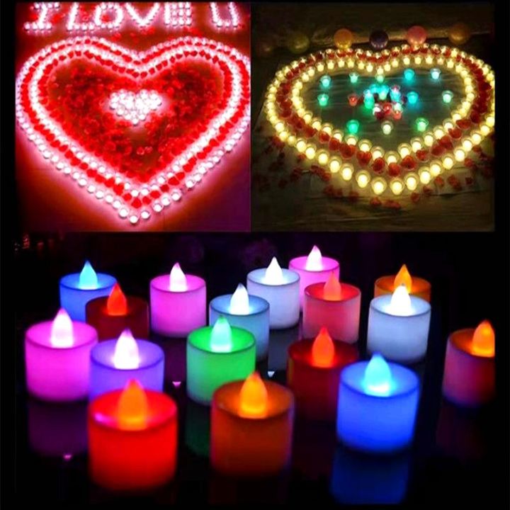Led candle lamp lights creative wedding birthday wedding candle venue ...