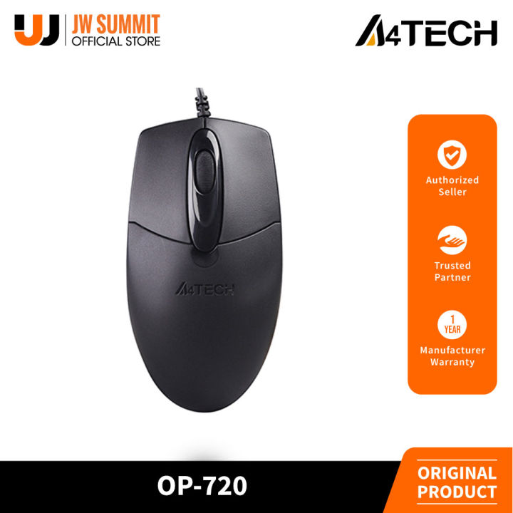 A4Tech OP-720 1200 DPI, 4-Way Wheel, Durable Button Life, Dust ...
