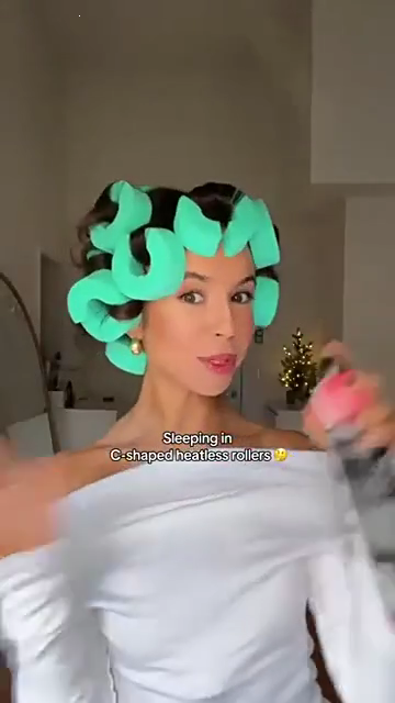 C Shaped Hair Roller Soft Sleepings Rollers Curvy Wavy Hairstyle Hair ...