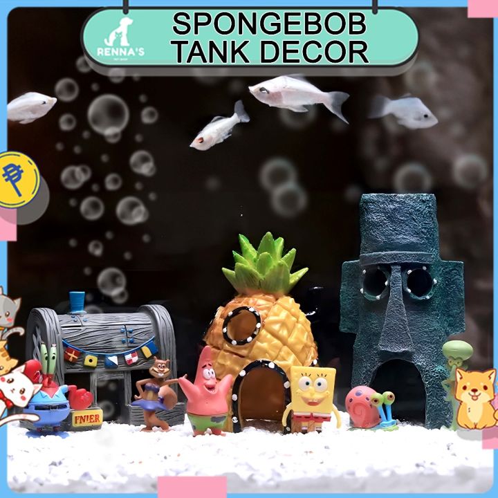 Renna‘s Mini Aquarium Simulation Decoration SpongeBob Pineapple House ...