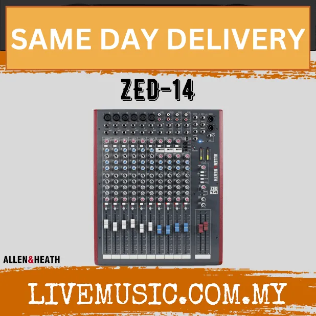 Allen & Heath ZED-14 Mixer with USB ( ZED14 / ZED 14 ) | Lazada