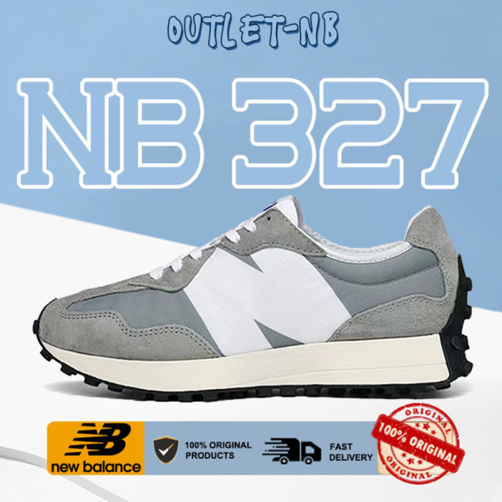 【OUTLET STORE】New Balance 327 Series Shoes NB327 Unisex Sneakers-Grey ...