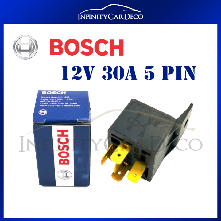 Bosch Universal Automotive Car Relay 12V 30A 5 Pin Relay 0986AH0250 ...