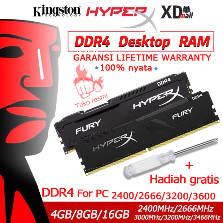KINGSTON HyperX FURY RAM DDR4 4GB 8GB 16GB 2400Mhz 2666Mhz 3200Mhz Desktop RAM DIMM memory for ...