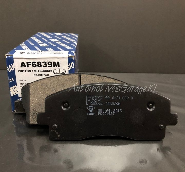 FBK - FRONT BRAKE PADS - PROTON EXORA CFE / EXORA BOLD / EXORA TURBO ...