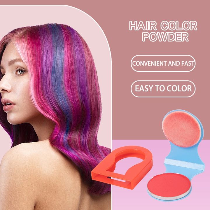 8 Colors Temporary Hair Color Chalk Powder Easily Operate DIY Hair ...