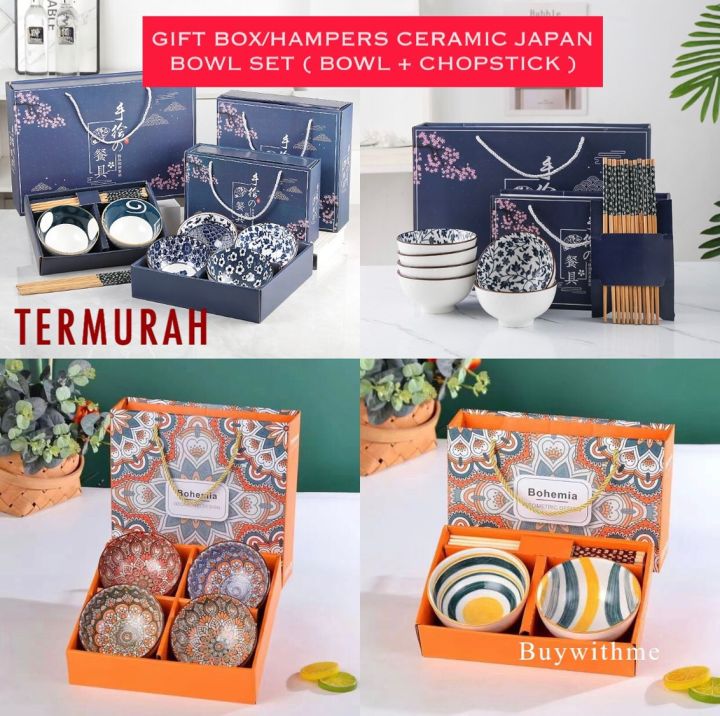 Donburi Japanese Bowl Set Mangkok Sumpit Set Alat Makan Gaya Jepang ...