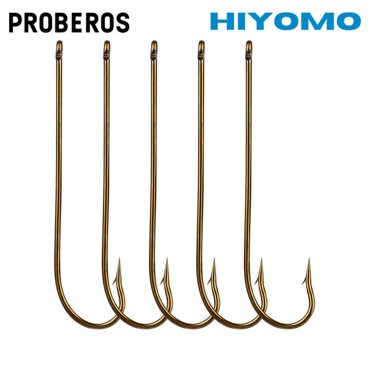 PROBEROS 100PCS/lot Barbed Single Hook 1#-12#-1/0#-6/0# Saltwater ...