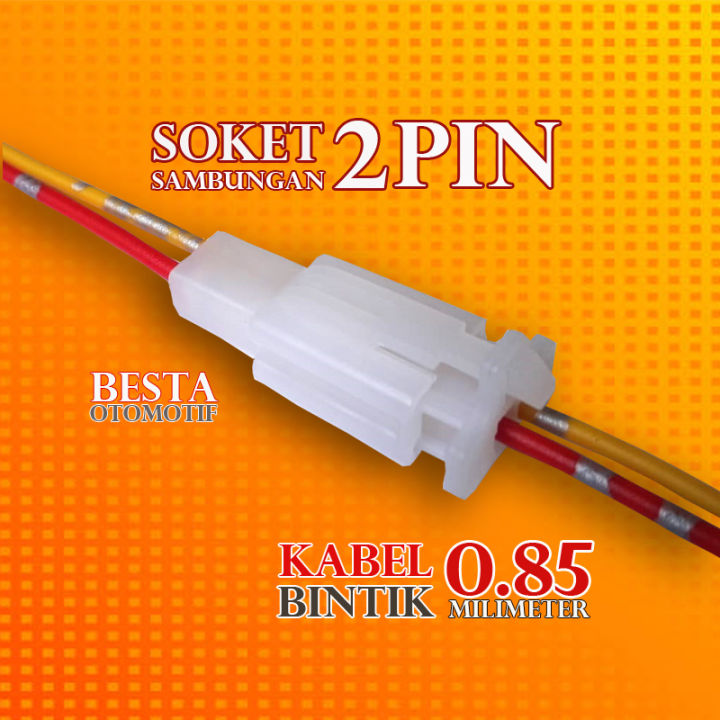 Soket Kabel 2 Pin Kecil - Conector Socket 2 Pin Kabel Bintik 0.85 MM ...