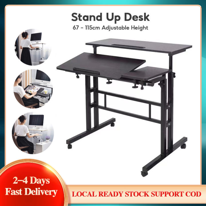 Computer Desk Modern Minimalist Household Vertical Mobile Desk 67-115cm ...