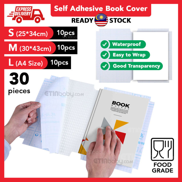 Book Cover Self Adhesive Film Transparent Textbook Exercise Latihan ...
