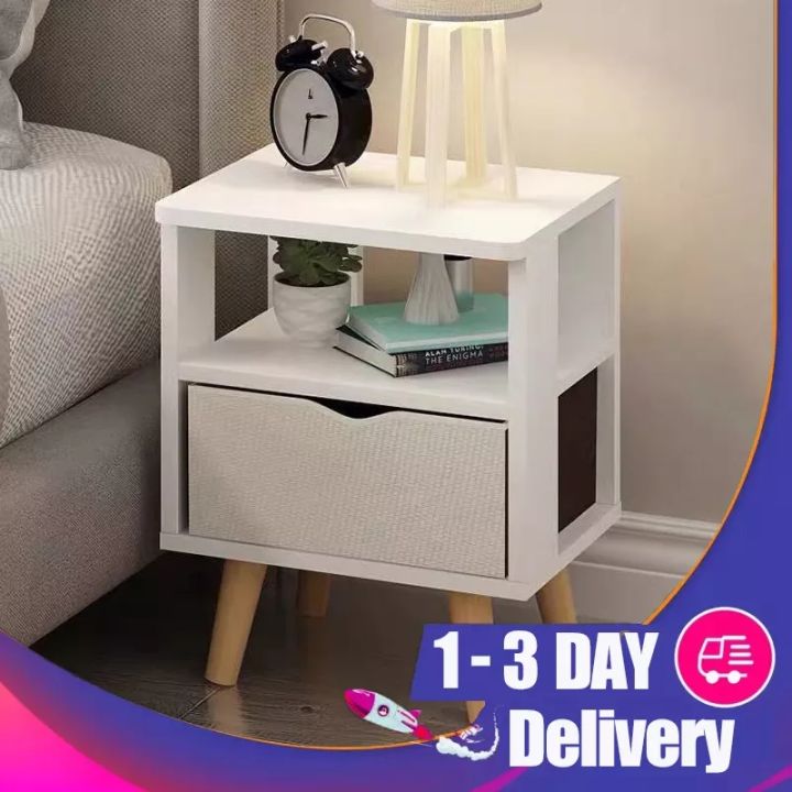 laminated wood side table with drawer bedside table 45*31*37cm | Lazada PH