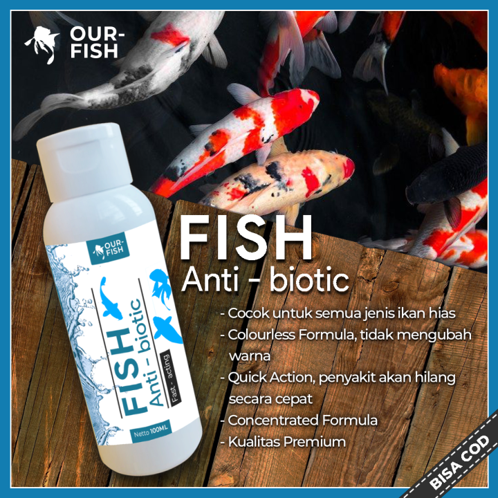 Obat Antibiotik Ikan Hias ANTI-BIOTIC 100ML Fast Acting Formula ...