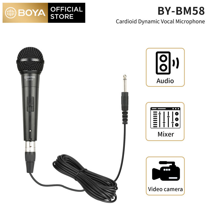 BOYA BY-BM58 Professional Cardioid Dynamic Vocal Microphone Photography ...