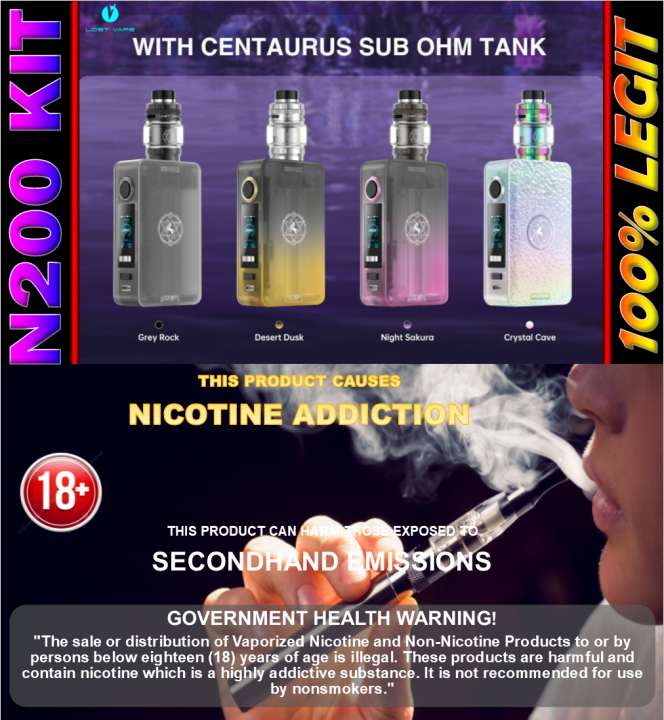 Lost Vape Centaurus N200 Mod Kit with Centaurus Sub Ohm Tank 5ml ...