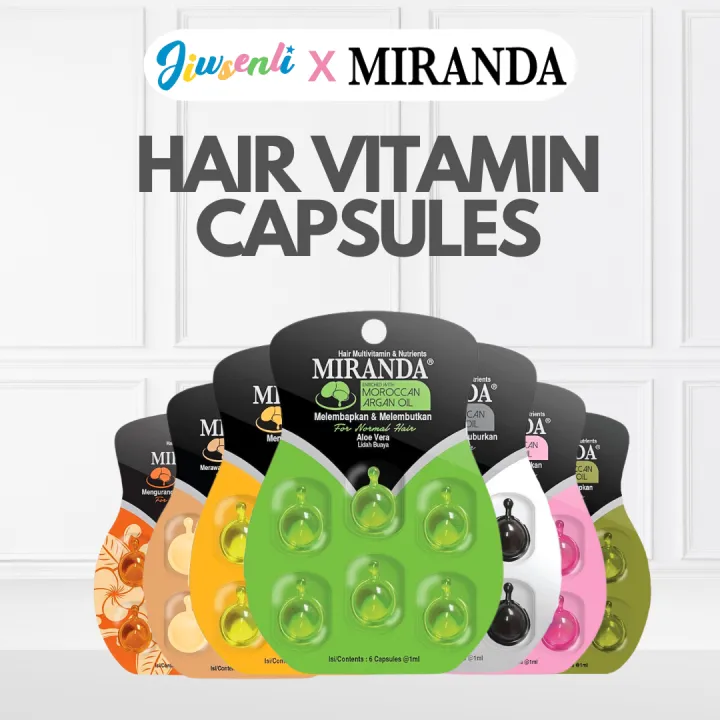 (GET 1 GIFT) MIRANDA HAIR VITAMIN CAPSULES SACHET ISI 6 KAPSUL 1ML ...