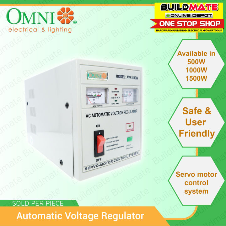 BUILDMATE Omni Automatic Voltage Regulator AVR 500w / 1000w / 1500w | Lazada PH