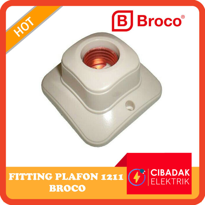 FITTING PLAFON SEGI OVAL BROCO 1211 CREAM SNI | Lazada Indonesia