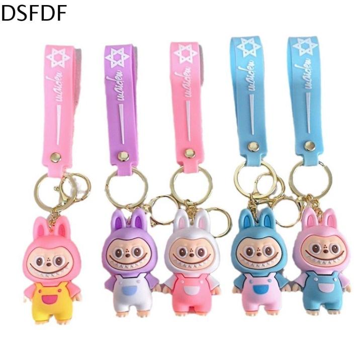 DSFDF Anti-lost Labubu Doll Keychain Backpack Charms Cartoon Labubu PVC ...