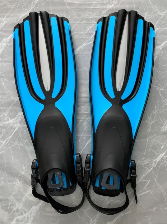 Adjustable Open Heel Diving Fins, Flexible Swimming Fins, Learn to Swim ...