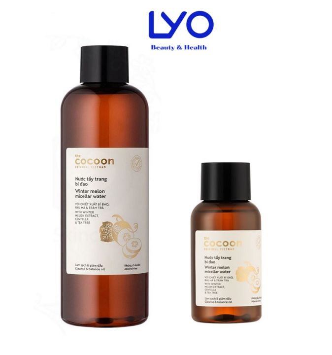 Nước tẩy trang bí đao cocoon 50ml - 140ml - 500ml dành cho da dầu, da ...