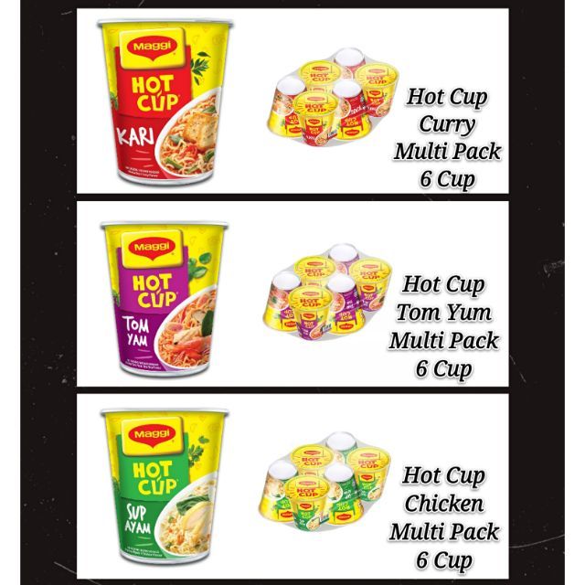 [TKM] Maggi Hot Cup Multi Pack x6cup | Lazada