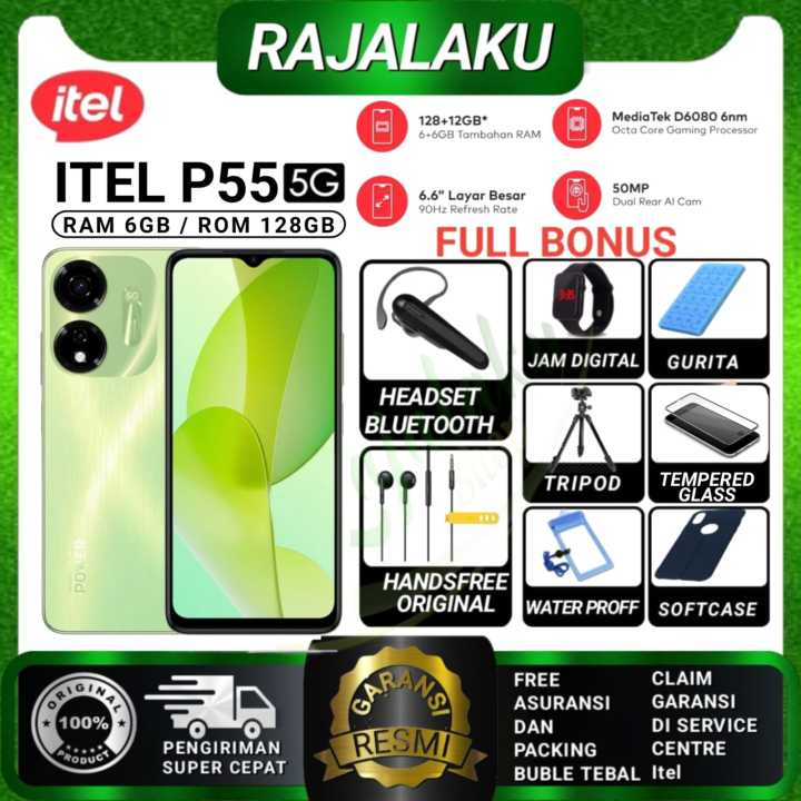 ITEL P55 5G RAM 6/128 & P55 4G NFC RAM 8/128GB 8/256GB GARANSI RESMI ITEL | Lazada Indonesia
