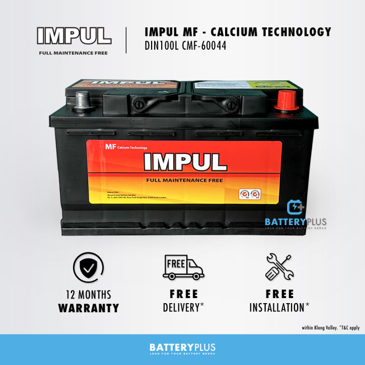 DIN100L | DIN100 | 60044 | IMPUL MF - Calcium Technology Car Battery ...