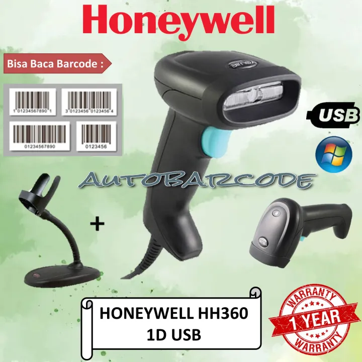 SCANNER BARCODE HONEYWELL HH360 - HH 360 SCANNER BARCODE 1D USB KABEL ...