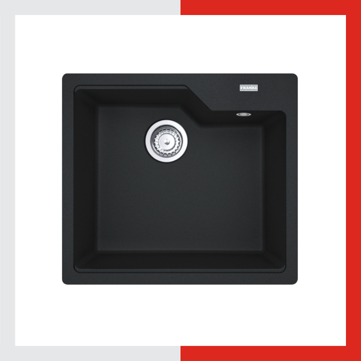 FRANKE Urban Inset Single-bowl Fragranite Kitchen Sink Onyx UBG 610.50 ...