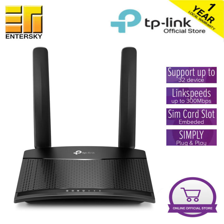 TP-Link TL-MR100 Archer Mr100 300 Mbps Wireless N 4G LTE Router (With ...