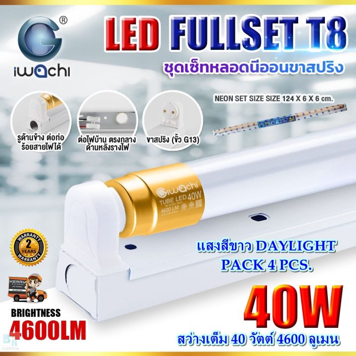 ชุดหลอดไฟ LED พร้อมราง หลอดไฟนีออนพร้อมราง LED T8 40 วัตต์ หลอดไฟนีออน LED หลอดไฟบ้าน หลอดไฟ led ...