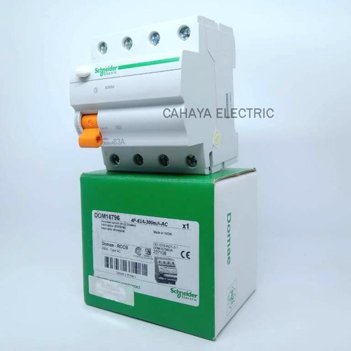 RCCB ELCB DOMAE SCHNEIDER 3P+N 63A 30MA 300MA - ColtonShop7 | Lazada ...