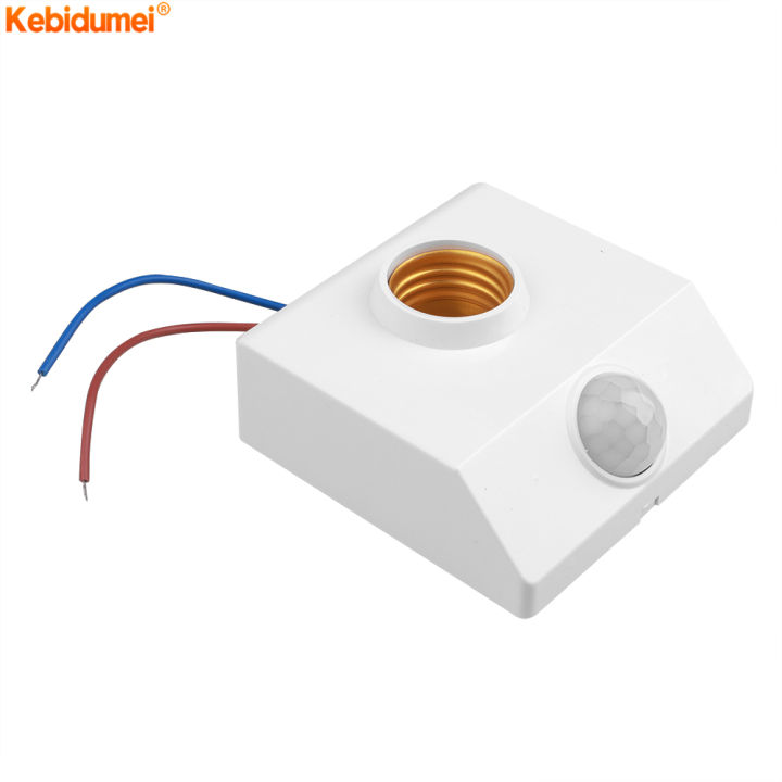 Kebidumei Automatic Human Body Infrared IR Sensor Lamp Holder LED Bulb Light E27 Base PIR Motion ...