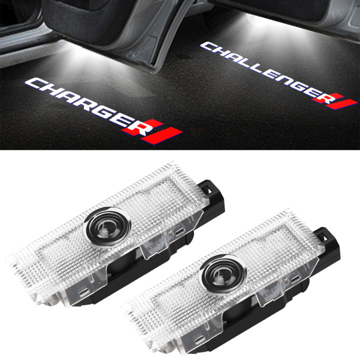 2pcs CHALLENGER CHARGER Logo Light For Dodge Charger Challenger Car ...