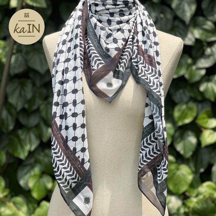 KAIN KEFFIYEH - WHITE - SCARF KEFFIYEH KHAS PALESTINA | Lazada Indonesia