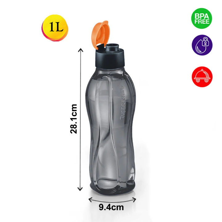 Authentic Tupperware 1L Eco Water Bottle Flip Top Cap | Lazada Singapore
