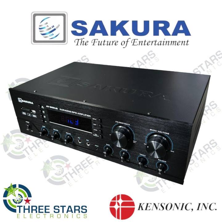 Sakura AV - 866UB Karaoke MP3 Amplifier 750 Watts Mp3/FM/Bluetooth ...