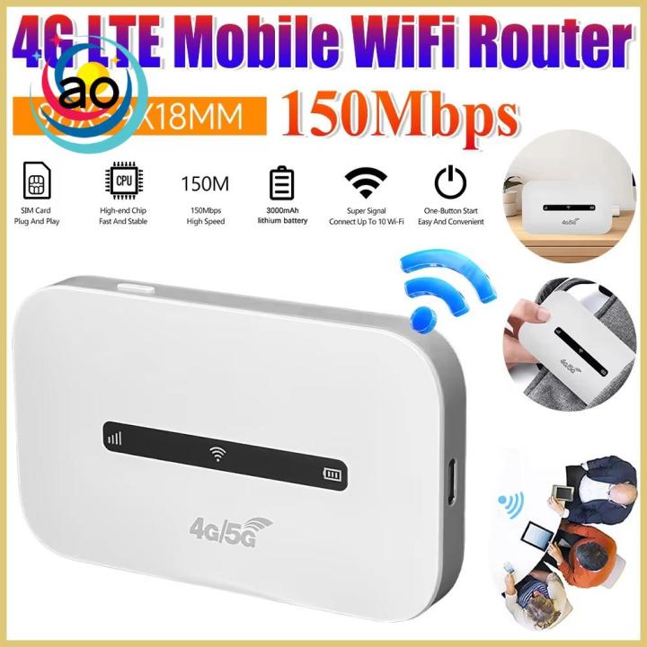 BHEM8 150Mbps 4G LTE Hotspot Router 3000mAh Mini Pocket Mobile Hotspot Portable Universal Sim ...